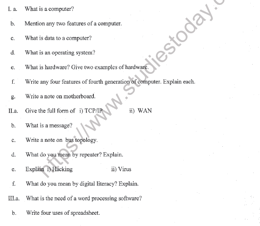 CBSE Class 11 Informatics Practices Question Paper Set T Solved CBSE Class 11 Informatics Practices Question Paper Set T Solved